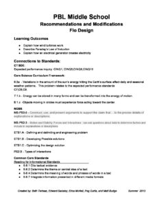 FloDesign-Outcomes_Standards_Vocabulary - PBL Projects