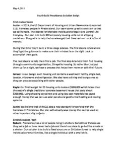 YouthBuild Solution Script - PBL Projects